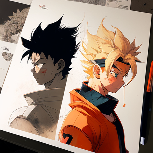 Naruto Vs Goku Drawing