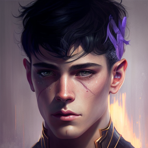blocksdesign: Male with Short black hair, purple eyes, bronze skin ...