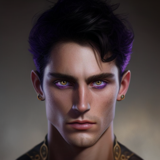 blocksdesign: Male with Short black hair, purple eyes, bronze skin ...