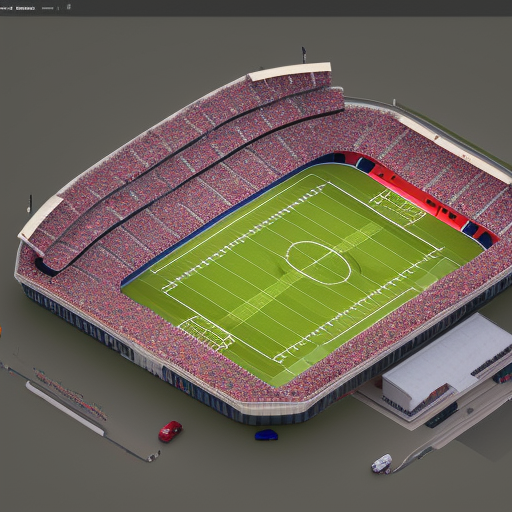 frederikwagner: Small club football stadium with 2 stands and trees ...