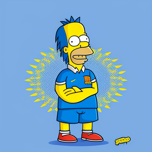 tongwu: Messi as a Simpsons character with the Argentine jersey and a ...