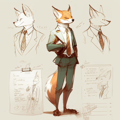 Anthropomorphic Fox