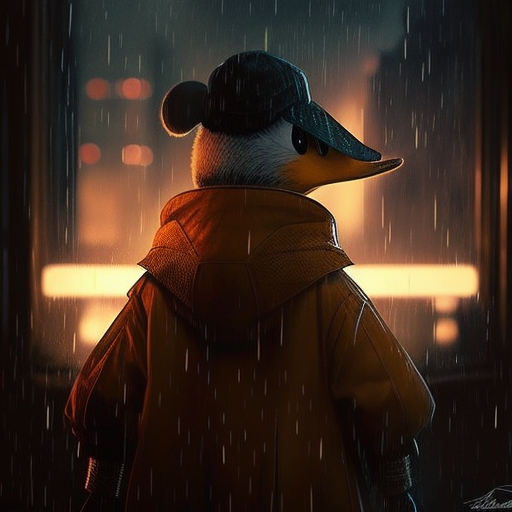 sandcrawlermusk: Donald Duck in Blade Runner 2049