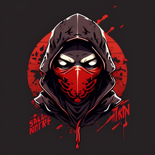 gabewallace: Ninja skull logo, vector, Logo mark, Japanese, minimalist ...