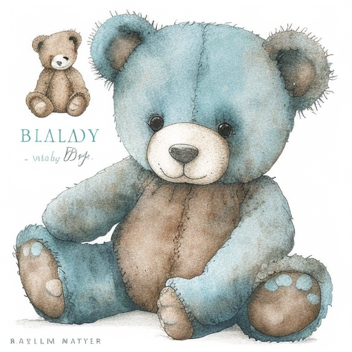 Blue Baby Bear Clipart