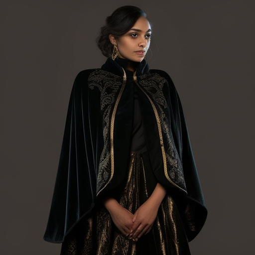 kémil: The velvet and silk cape is a luxurious and stylish choice for ...