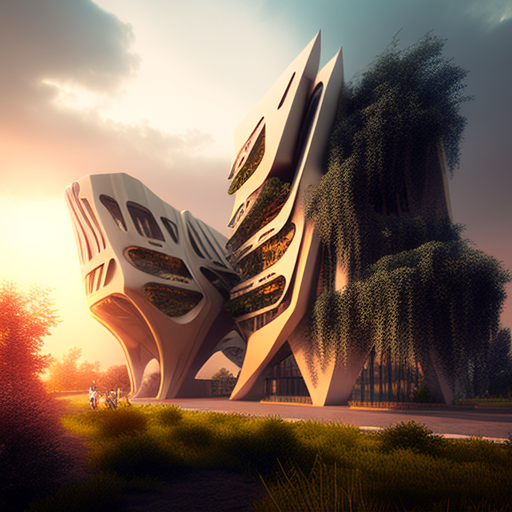 uzairhasnain: NUST University designed in zaha hadid style, lush green ...