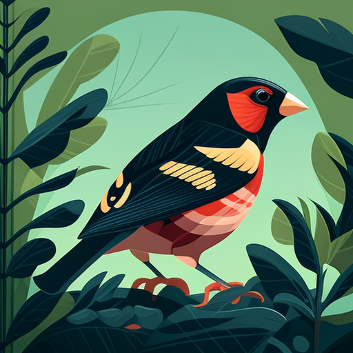 lukeburrows: A finch looking curiously at a bug