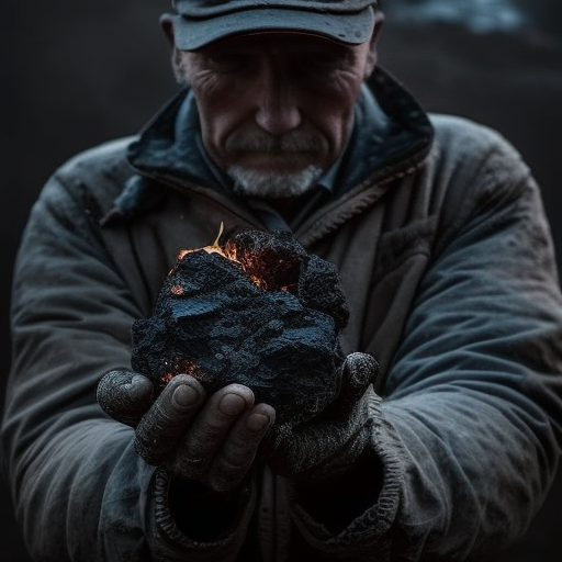 ahmednabil: A man holding a precious hot coal