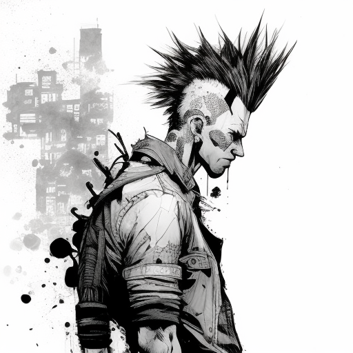 Punk Mohawk Drawing