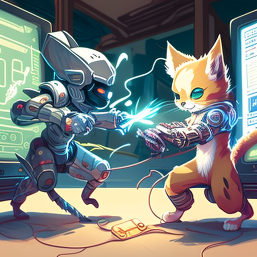 matsvassli: a cybercat fighting a cyberdog