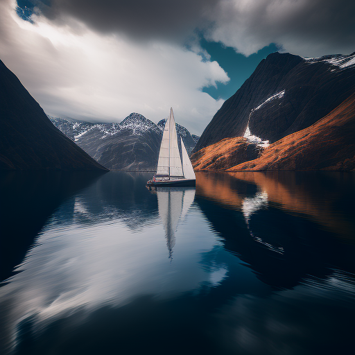 dismal-wolf809: A 30ft sailboat floating in the fjords of Norway, steel ...