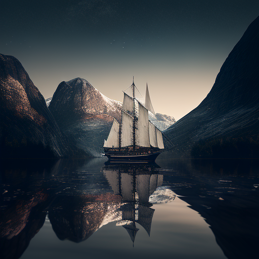 dismal-wolf809: A 30ft sailboat floating in the fjords of Norway, steel ...