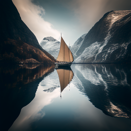 dismal-wolf809: A 30ft sailboat floating in the fjords of Norway, steel ...