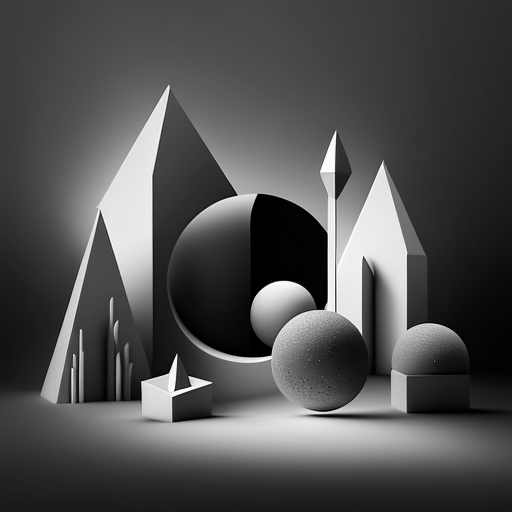 Black And White 3d Shapes