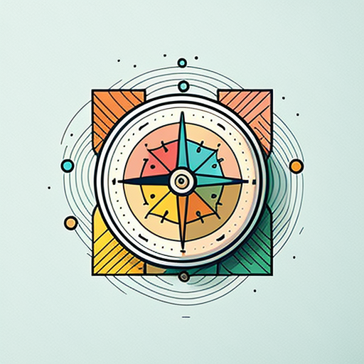 addison: A compass, on top of a small abstract shape