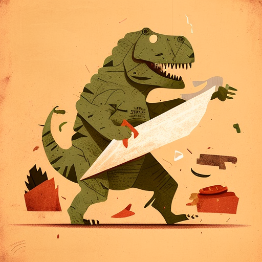 dannohanfling: t rex cooking