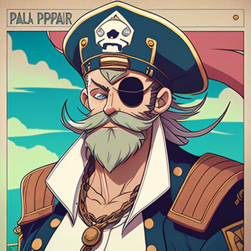 danielexposito: popular memes as pirate captain pfp in 90's manga style art