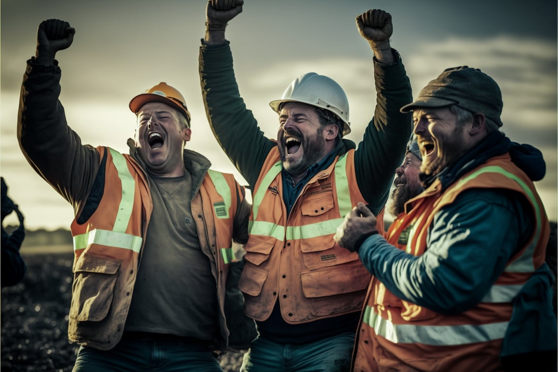 Happy Construction Workers