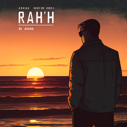 johnrath: The Architect from The Matrix looking out to an ocean sunset with a name tag on that ...