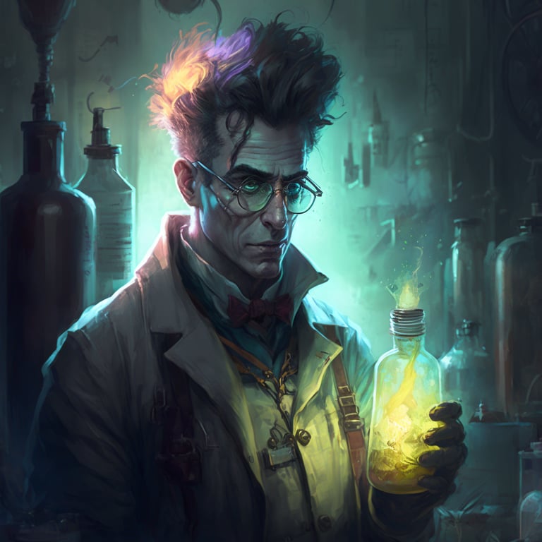 codyslosson: post apocalypse mad scientist with messed up hair in his ...