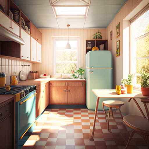 natetaylor: Midcentury modern kitchen with morning light. Wes Anderson ...