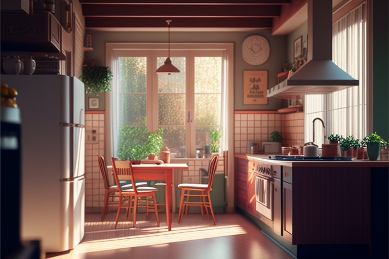Anime Kitchen Background
