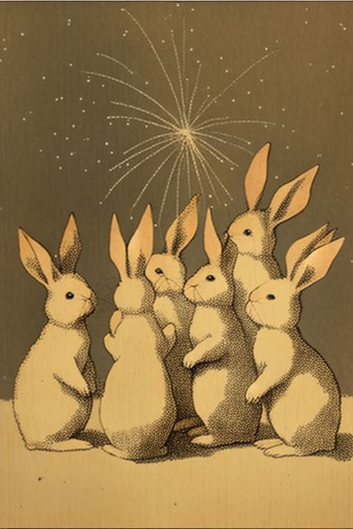 wei: a bunch of cute rabbits playing fireworks by Giorgio Morandi ...