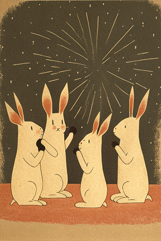 wei: a bunch of cute rabbits playing fireworks by Giorgio Morandi ...