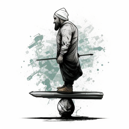 sulafafahmy: Create a doodle of a split personality of a strong Muslim ...