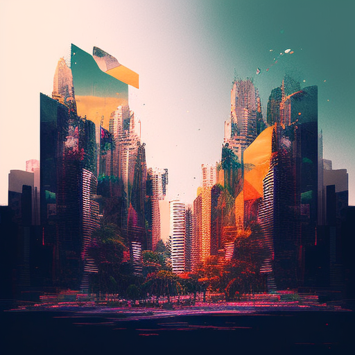 bitfloorsghost: a distorted and glitchy city