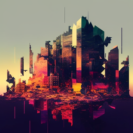 bitfloorsghost: a distorted and glitchy city
