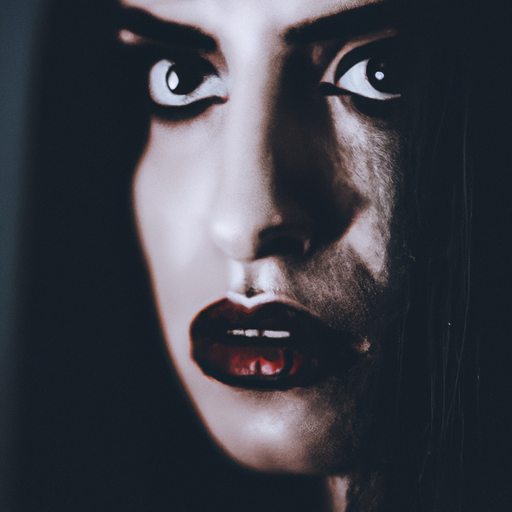 arongalonsky: beautiful woman, vampire, Cinematic shot, fierce look ...