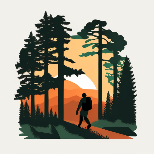 colindunn: illustration of a hiker walking into the distance mid stride ...