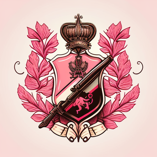 surea.ilabs: ak-47 rifle, pink and red, revolution banner