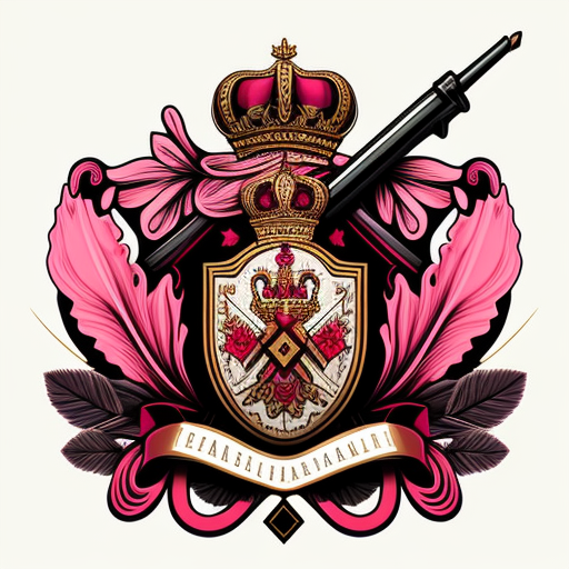 surea.ilabs: ak-47 rifle, pink and red, revolution banner