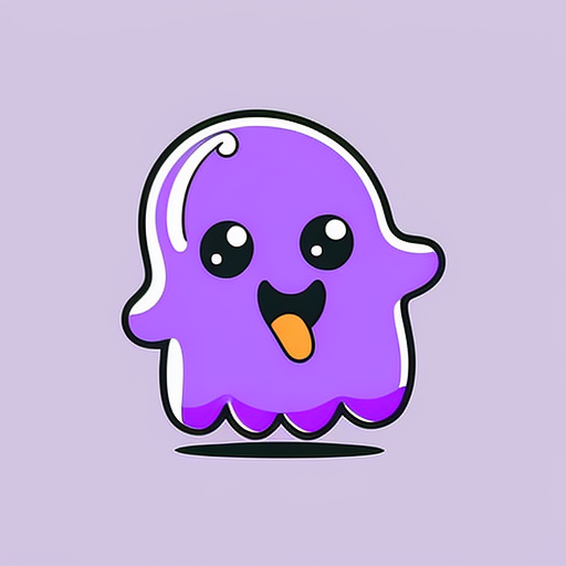 bitfloorsghost: a cute purple ghost