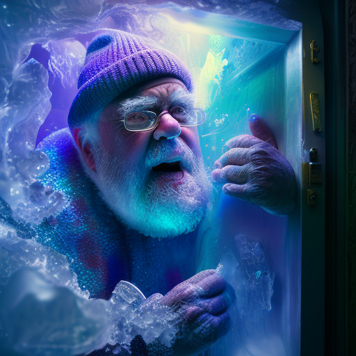 andrewreed: Uncle Ebenezer hesitantly steps into an icy freezer ...