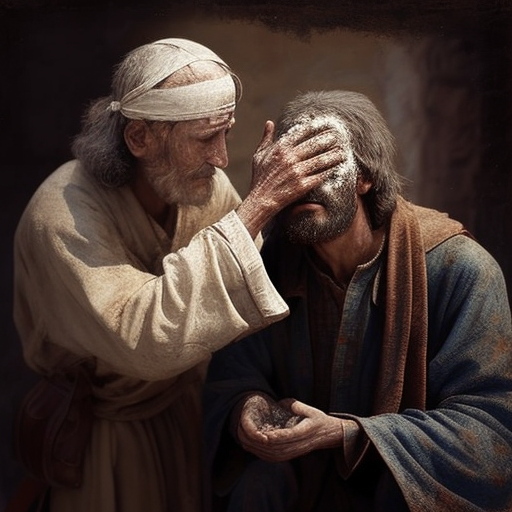 Jesus Healing Blind Man