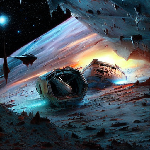 Floating Spaceship Wreck