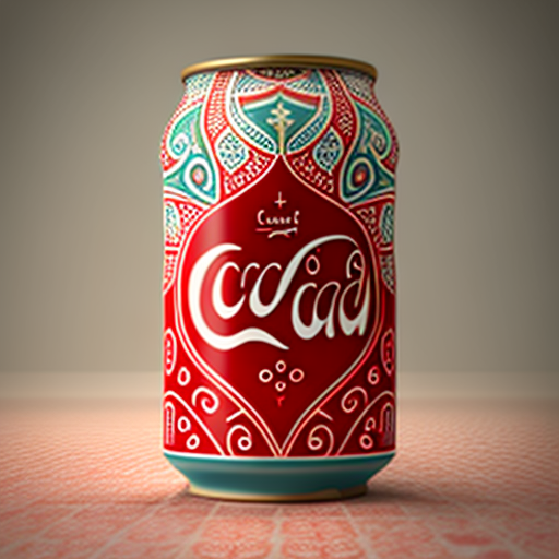 kémil: design a Coca Cola can in arabic design, oriental