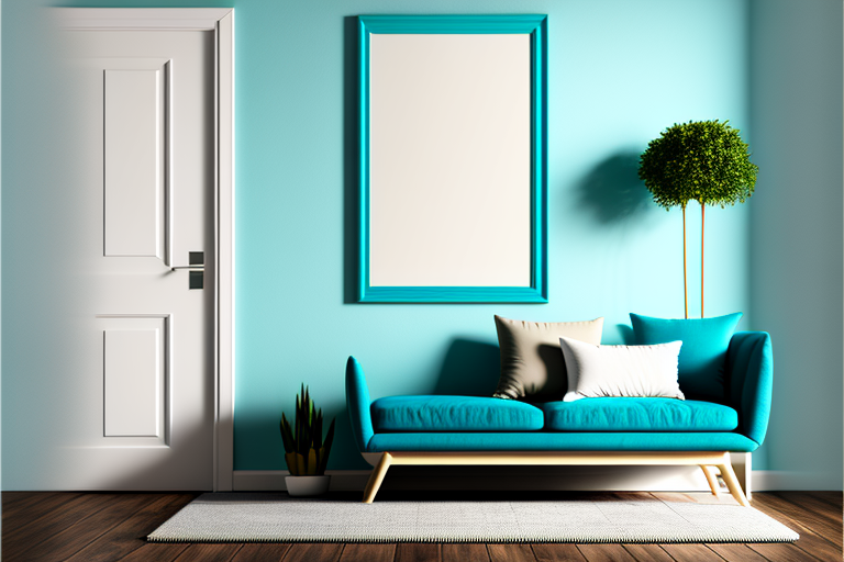 bitfloorsghost: Flat lay mock up of a blue wood picture frame with a ...