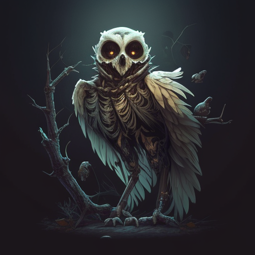 Owl Skeleton Illustration