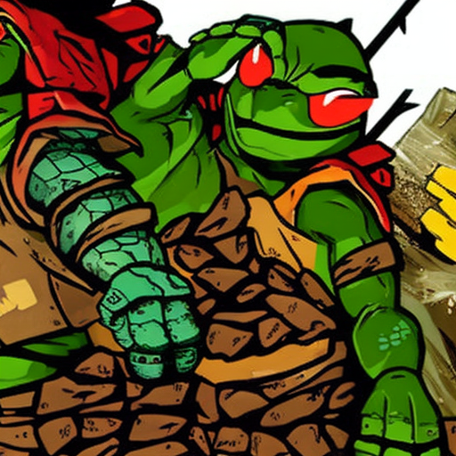 MillBurry: ninja turtles eating master splinter