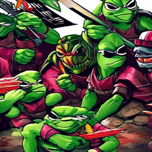 MillBurry: ninja turtles eating master splinter