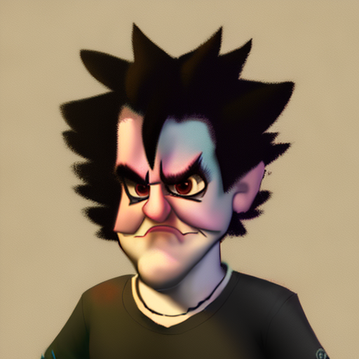 torn-zebra342: caricature of Robert Smith,digital art, painterly ...