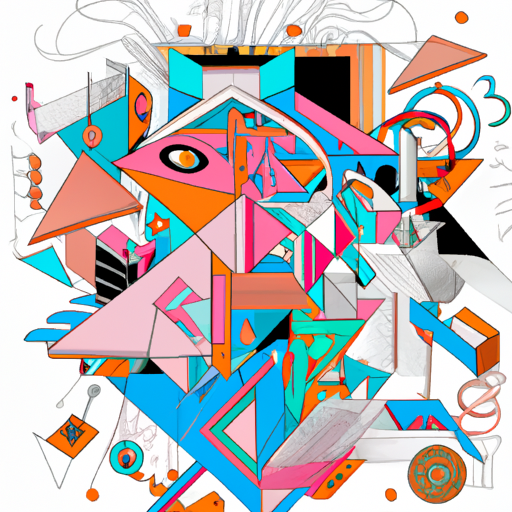 bitfloorsghost: vibrant 3d triangles