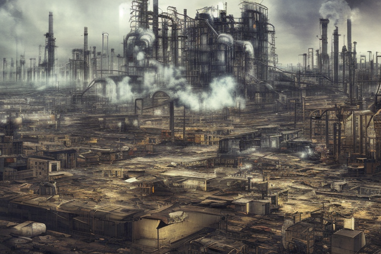 sethmillstein: a dilapidated industrial hellscape, dystopia, pollution ...