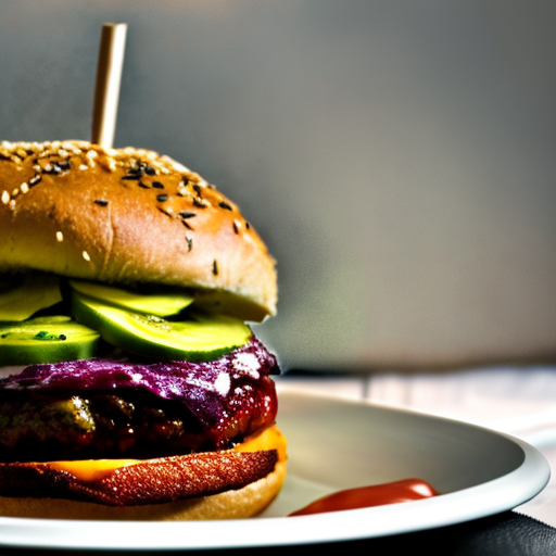 alexquinto: burger on a plate