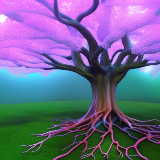 honnig: DNA Tree of life, with big roots and beautiful leaves, Cherry ...